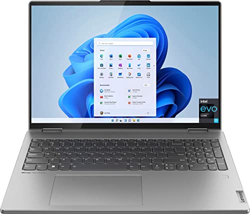 Lenovo Newest Yoga 7i 16" 2.5K Touchscreen 2-in-1 Laptop, Intel i7-1260P 12Cores, Iris Xe Graphics, 16GB LPDDR5 1TB SSD, WI-FI 6e, Thunderbolt 4, HDMI, Backlit Keyboard, Fingerprint, Win11 Pro