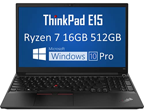 Latest Lenovo ThinkPad E15 Gen 3 15.6" FHD (16GB RAM, 512GB PCIe SSD, AMD 8-Core Ryzen 7 4700U (Beat i7-1165G7), Full HD IPS) Business Laptop, Wi-Fi 6, Webcam, Windows 10 Pro / Windows 11 Pro