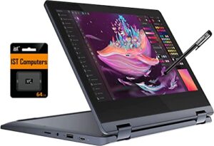 lenovo flex 3 chromebook 2-in-1 11.6″ hd (1366 x 768) touchscreen laptop (4-core mediatek mt8173c, 4gb ram, 128gb (64gb emmc+64gb sd card)) flip-and-fold, type-c, webcam, chrome os