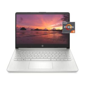 HP 14 Laptop, AMD Ryzen 5 5500U, 8 GB RAM, 256 GB SSD Storage, 14-inch Full HD Display, Windows 11 Home, Thin & Portable, Micro-edge & Anti-glare Screen, Long Battery Life (14-fq1025nr, 2021)