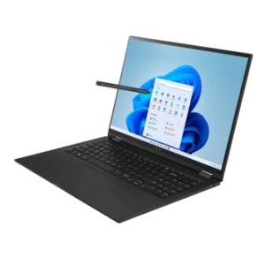 LG 2022 Newest Gram 16" 2-in-1 Touchscreen Laptop, 12 Cores Intel Evo Platform i7-1260P (>i7-1195G7), WQXGA IPS DCI-P3 99%, Wi-Fi 6E, DTS X Ultra, Backlit KB, 16GB LPDDR5, 1TB SSD, w/Stylus Pen