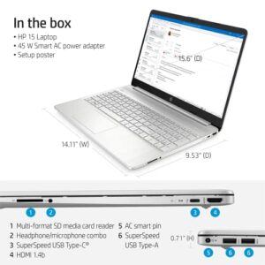 HP 15 15.6" HD Laptop Computer for Home and Student, Intel Core i3-1115G4 (Up to 4.1 GHz), 16GB RAM, 512GB PCIe SSD, Long Battery Life, Numpad, Wi-Fi 6, BT, HDMI, Windows 11 Home (S Mode), w/Battery