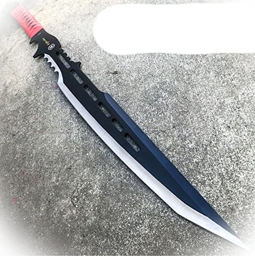 New 28" Zombie Tactical Survival Full Tang Machete Sword Fixed Blade Hunting Knife Camping Outdoor Pro Tactical Elite Knife BLDA-0968