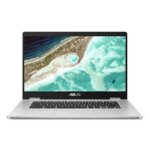 asus chromebook c523, 15.6″ fhd nanoedge-display with 180 degree-hinge, intel celeron n3350-processor, 4gb lpddr4-ram, 64gb storage, chrome os, silver, laptop-sleeve protector, c523na-ih44f