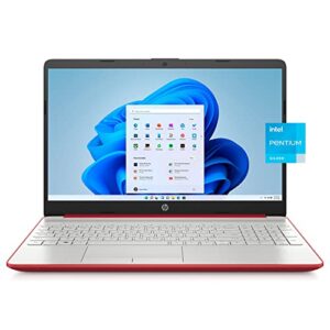 HP Pavilion Laptop (2022 Model), 15.6'' HD Display, Intel Celeron Quad-Core Processor, 16GB DDR4 RAM, 1TB SSD, Online Conferencing, Webcam, HDMI, Bluetooth, WiFi, Windows 11, Scarlet Red