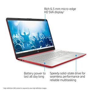 HP Pavilion Laptop (2022 Model), 15.6'' HD Display, Intel Celeron Quad-Core Processor, 16GB DDR4 RAM, 1TB SSD, Online Conferencing, Webcam, HDMI, Bluetooth, WiFi, Windows 11, Scarlet Red