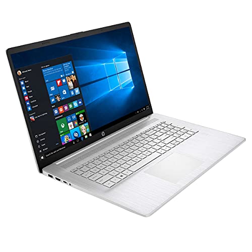 HP 17 Laptop Computer 17.3" HD+ Touchscreen AMD 6-Core Ryzen 5 5500U (Beats i7-1160G7) 16GB RAM 256GB SSD AMD Radeon Graphics USB-C Up to 7 Hours of Battery Life Win10Pro Silver + HDMI Cable