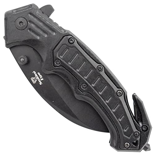 Snake Eye Tactical Assisted Karambit Style EDC Opening Metal Folding Hunting Camping Survival Knife (BK)