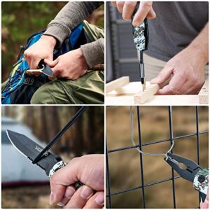 Multitool Pocket Knife, Gifts for Men Him Dad Husband Boyfriend, Survival Multi Tool, Multipurpose Tactical Utility Pliers for Fishing, Camping