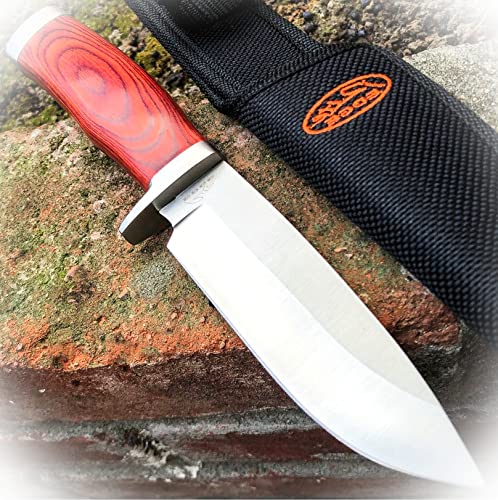 New 9" Tactical Survival Fixed Blade Hunting Skinner Camping Knife w/ Wood Handle Camping Outdoor Pro Tactical Elite Knife BLDA-0400