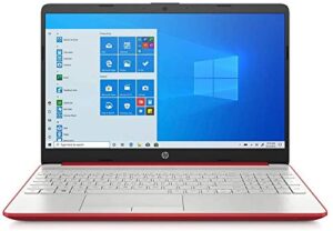 hp 2022 15.6″ hd laptop computer intel dual-core pentium gold 6405u 4gb ram 128gb ssd intel uhd graphics hd webcam bluetooth rj-45 usb-c hdmi windows 10 scarlet red re 32gb usb 3.0 flash drive