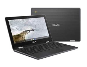 asus chromebook flip c214ma-ys02t-s water resistant chromebook laptop, 11.6 inch 360 touchscreen 2 in 1, intel n4000, 4gb lpddr4 ram, 32gb storage, mil-std 810g design, chrome os, stylus (renewed)