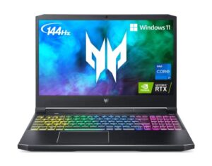 acer predator helios 300 ph315-54-760s gaming laptop | intel i7-11800h | nvidia geforce rtx 3060 gpu | 15.6″ fhd 144hz 3ms ips display | 16gb ddr4 | 512gb ssd | killer wifi 6 | rgb keyboard