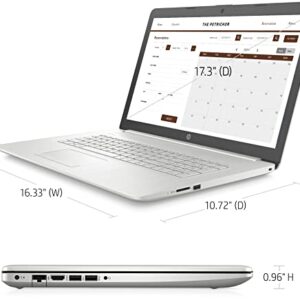 2022 HP Pavilion 17 Laptop, 17.3" HD+ Anti-Glare Display, 11th Gen Intel Core i3-1115G4, Wireless-AC, Webcam, Long Battery Life, Windows 11, Silver (Latest Model) (16GB RAM | 256GB PCIe SSD) (Renewed)