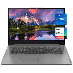 lenovo ideapad 3 laptop, 17.3″ hd+ display, intel core i7-1165g7, intel iris xe graphics, wi-fi 6, fingerprint reader, long battery life, windows 11 (36gb ram | 1tb pcie ssd)