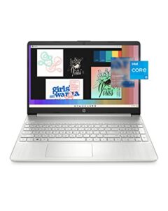 hp15.6 inch laptop, intel iris xe graphics, 12th generation intel core processor, 8 gb ram, 256 gb ssd, diagonal full hd display, windows 11 home, dual array microphones, wi-fi 6 (15-dy5024nr, 2022)