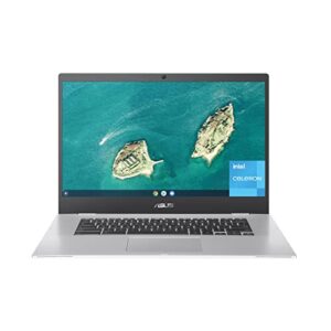 asus chromebook cx1, 15.6″ full hd nanoedge display, intel celeron n3350 processor, 64gb emmc storage, 8gb ram, chrome os, transparent silver, cx1500cna-as84f