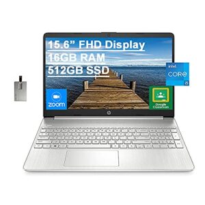 2022 hp 15.6″ fhd laptop computer, 11th gen intel core i5-1135g7(beats intel i7-1065g7), 16gb ram, 512gb pcie ssd, iris x graphics, hd webcam, hdmi, bluetooth, win11, silver, 32gb usb card