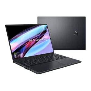 asus zenbook pro 16 laptop 16″ 165hz refresh rate display, intel i7-12650h cpu, dialpad, nvidia geforce rtx 3070 ti graphics, 32gb ram, 1tb ssd, windows 11 home, tech black, ux6601zw-db76