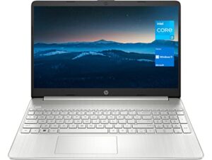 hp 15 notebook, 15.6″ hd screen laptop, intel core i3-1115g4, 16gb ddr4 ram, 1tb ssd, webcam, hdmi, wi-fi, windows 11 home, natural silver