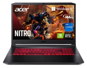 acer nitro 5 an517-54-79l1 gaming laptop | intel core i7-11800h | nvidia geforce rtx 3050ti gpu | 17.3″ fhd 144hz ips display | 16gb ddr4 | 1tb nvme ssd | killer wi-fi 6 | backlit kb | win 11