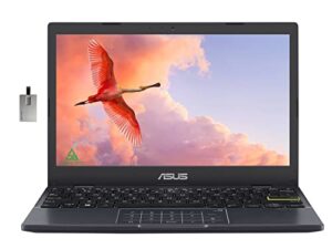 asus 2022 11.6″ hd laptop, intel celeron n4020 processor, 4gb ram, 64gb emmc flash memory, intel hd graphics, hd webcam, star black, windows 11 s, 32gb snowbell usb card