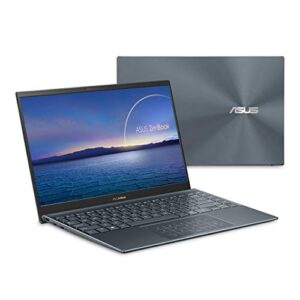 asus zenbook 14 ultra-slim laptop 14” fhd display, amd ryzen 9 5900hx cpu, radeon vega 7 graphics, 16gb ram, 1tb pcie ssd, numberpad, windows 11 pro, pine grey, um425qa-xh99