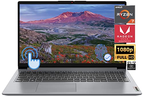 Lenovo 2022 Flagship IdeaPad 15.6" FHD IPS Touchscreen Laptop, 8-Core AMD Ryzen 7 5700U (Beat i7-1180G7,Upto 4.3GHz), 24GB RAM, 1TB SSD, Fingerprint Reader, WiFi 6, 10 Hours, Win 11+HubxcelAccessory