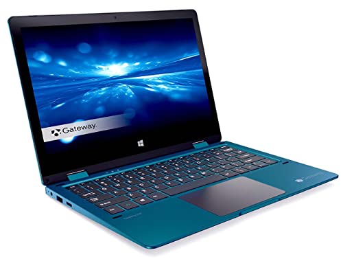 Gateway Newest Touchscreen 11.6 HD 2-in-1 Convertible Laptop in Blue Intel N4020 4GB RAM 64GB SSD Mini-HDMI Webcam Windows 10 S (Renewed) (GT-116)