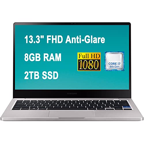 Samsung Flagship Notebook 7 13 Laptop 13.3" FHD Anti-Glare Display 8th Gen Intel Quad-Core i7-8565U 8GB RAM 2TB SSD Backlit Keyboard Fingerprint USB-C Dolby Atmos Win10