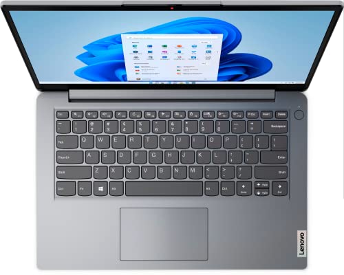 Lenovo Ideapad 1i Thin Light Laptop, 14.0" HD Display, Intel Celeron N4020(up to 2.80 GHz), 4GB RAM 192GB Storage(64GB eMMC+ 128GB Micro SD), WiFi 6, Webcam, 10Hr Battery, Windows 11 S, Cloud Grey