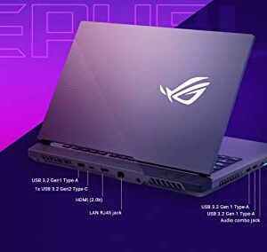 ASUS 2023 New ROG Strix Flagship G15 Gaming Laptop: 15.6" FHD 144Hz IPS Display, AMD Gaming 8-Core Ryzen 7-4800HX, 64GB DDR5, 4TB SSD, 6GB GeForce RTX 3060, WiFi-6, Backlit-KYB, USB-C, Win11H, T.F