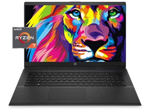 2022 HP Newest 17 Laptop Notebook, 17.3" Full HD Anti-Glare Display, AMD Ryzen 7 5700U Processor, 16GB RAM, 512GB PCIe SSD, Webcam, Wi-Fi 6, Bluetooth, HDMI, Windows 11 Home, Black