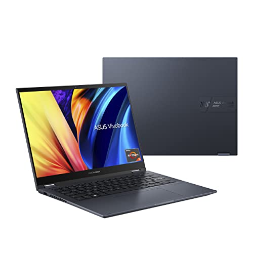 ASUS Vivobook S 14 Flip 14” WUXGA 16:10 touch, AMD Ryzen 5 5600H CPU, 8GB RAM, 512GB SSD, NumberPad, FingerPrint, Windows 11 Home, Quiet Blue, TN3402QA-AS54T