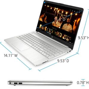 HP 15.6" HD Touchscreen Business &Home Laptop, AMD Ryzen 3 3250U, 8GB DDR4, 256GB NVMe SSD, HDMI Bluetooth WiFi Webcam, Long Battery Life, Natural Silver, Windows 11 Home, Goldoxis Card