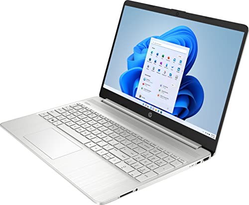 HP 15.6" HD Touchscreen Business &Home Laptop, AMD Ryzen 3 3250U, 8GB DDR4, 256GB NVMe SSD, HDMI Bluetooth WiFi Webcam, Long Battery Life, Natural Silver, Windows 11 Home, Goldoxis Card