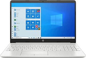 hp 15 laptop, 11th generation intel core i3-1115g4, intel uhd graphics,8 gb ram, 256 gb ssd, 15.6-inch full hd display, windows 10 home, 802.11ac, bluetooth, hdmi, silver w/ silmarils accessories