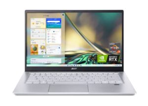 acer swift x sfx14-42g-r607 creator laptop | 14″ full hd 100% srgb | amd ryzen 7 5825u | nvidia rtx 3050 ti laptop gpu | 16gb lpddr4x | 512gb ssd | wi-fi 6 | backlit kb | windows 11