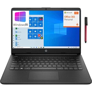 hp [windows 11 s] 14 14″ laptop computer, intel quad-core celeron n4120 processor, 4gb ddr4 ram, 128gb storage (64gb emmc + 64gb flash drive), 802.11ac wifi, bluetooth 5.0, type-c, jet black