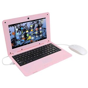 tablets & computers 10.1″ inch kids netbook laptop, powered by android 6.0, quad core processor, 1gb ram, 8gb storage, bluetooth, wifi, + customized laptop bag,-pink