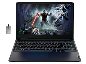 lenovo 2022 ideapad gaming 3 15.6″ fhd 120hz gaming laptop, amd ryzen 5-5600h processor, 32gb ram, 1tb pcie ssd, backlit keyboard, geforce gtx 1650, hd webcam, windows 10, black, 32gb usb card