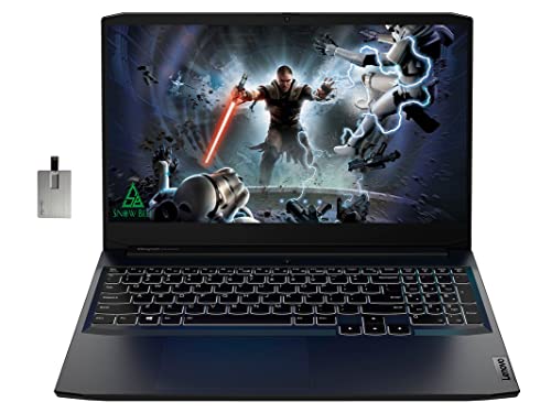 Lenovo 2022 IdeaPad Gaming 3 15.6" FHD 120Hz Gaming Laptop, AMD Ryzen 5-5600H Processor, 32GB RAM, 1TB PCIe SSD, Backlit Keyboard, GeForce GTX 1650, HD Webcam, Windows 10, Black, 32GB USB Card