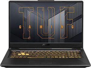 asus 2022 tuf fx706 gaming laptop 17.3” 144hz fhd ips display intel 6-core i5-11260h 32gb ddr4 2tb nvme ssd nvidia geforce rtx 3050 4gb gddr6 wifi ax bt 5.2 rj45 usb-c backlit windows 11 w/usb