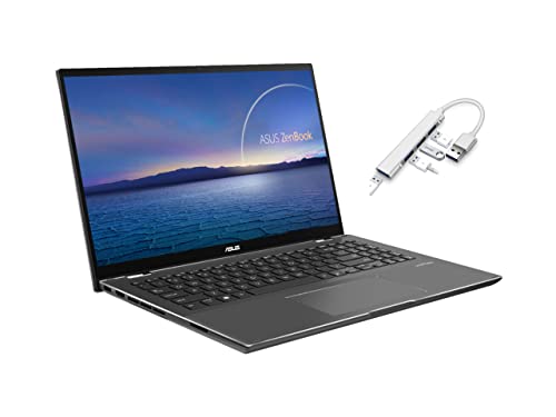 ASUS ZenBook 15.6” FHD Touchscreen Display Laptop | Intel Core i7-1165G7 | NVIDIA GeForce GTX 1650 | Backlit Keyboard | Windows 11 | Grey | with USB3.0 HUB Bundle (Gray, 16GB RAM | 512GB SSD)