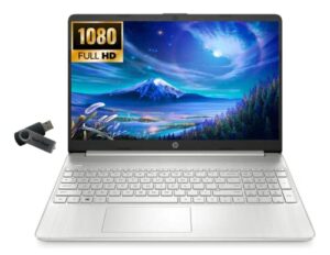 hp 15 business laptop computer, 11th gen intel core i5-1135g7, 15.6″ fhd ips display, windows 10 pro, 16gb ram, 512gb ssd, hdmi, wi-fi, bluetooth, ac smart pin, tech deal usb