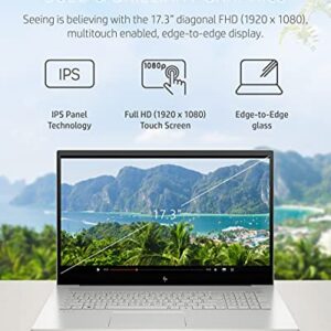 HP Envy 17 Laptop, 11th Gen Intel Core i7-1165G7, 12 GB RAM, 1 TB SATA Hard Drive & 256 GB SSD Storage, 17.3-inch Full HD IPS Touchscreen, Windows 10 Home, HD Webcam, Audio by B&O (17-cg1010nr, 2021)