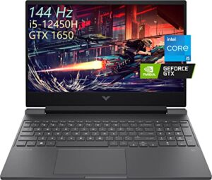 2022 hp victus gaming laptop, 15.6-inch 144hz fhd display, 12th gen core i5-12450h(beat r7 5800h), 16gb 3200 ram, 1tb pcie ssd, nvidia geforce gtx 1650, wifi 6, backlit kb, rj-45, hdmi, win 11 h