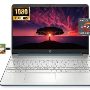 HP 15 Business Laptop Computer, AMD Ryzen 5 5500U, 15.6" FHD Display, Windows 10 Pro, 16GB RAM 512GB SSD, AC Smart pin, Fast Charge, SD Card Reader, 32GB USB Card