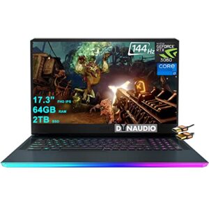 msi ge76 raider gaming laptop 17.3” fhd ips 144hz 12th gen intel 14-core i7-12700h 64gb ram 2tb ssd geforce rtx 3060 6gb rgb backlit thunderbolt usb-c minidp dynaudio nahimic win11 + hdmi cable