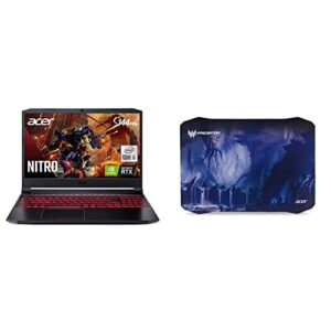 acer nitro 5 an515-55-53e5 gaming lp | intel core i5-10300h | nvidia geforce rtx 3050 gpu | 15.6′ fhd 144hz ips dis | 8gb ddr4 | 256gb ssd | wi-fi 6-acer predator alien jungle pad